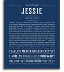 Jessie Personalized Name Meaning Art Prints – Name Stories