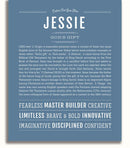 Jessie (male) | Name Art Print – Name Stories