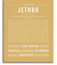Jethro Personalized Name Meaning Art Prints – Name Stories