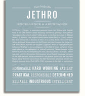 Jethro Personalized Name Meaning Art Prints – Name Stories