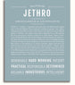 Jethro Personalized Name Meaning Art Prints – Name Stories