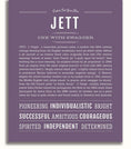 Jett | Name Art Print – Name Stories