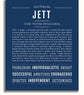 Jett Personalized Name Meaning Art Prints – Name Stories