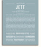 Jett Personalized Name Meaning Art Prints – Name Stories