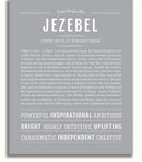 Jezebel Personalized Name Meaning Art Prints – Name Stories