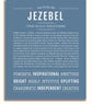 Jezebel Personalized Name Meaning Art Prints – Name Stories