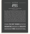 Jill | Name Art Print – Name Stories