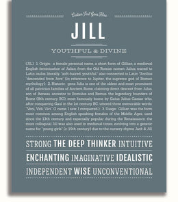 Jill | Name Art Print – Name Stories