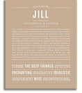 Jill | Name Art Print – Name Stories