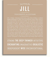 Jill | Name Art Print – Name Stories