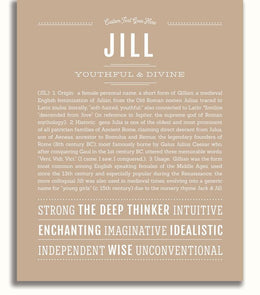 Jill | Name Art Print – Name Stories