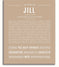 Jill | Name Art Print – Name Stories