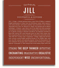 Jill | Name Art Print – Name Stories