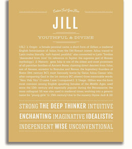 Jill | Name Art Print – Name Stories