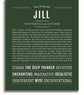 Jill | Name Art Print – Name Stories