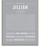 Jillian Personalized Name Meaning Art Prints – Name Stories