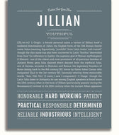 Jillian Personalized Name Meaning Art Prints – Name Stories