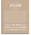 Jillian Personalized Name Meaning Art Prints – Name Stories
