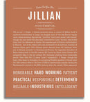 Jillian | Name Art Print – Name Stories
