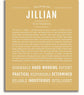 Jillian Personalized Name Meaning Art Prints – Name Stories