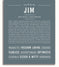 Jim | Name Art Print – Name Stories