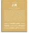 Jim | Name Art Print – Name Stories