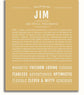Jim | Name Art Print – Name Stories