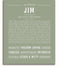 Jim Personalized Name Meaning Art Prints – Name Stories