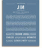 Jim Personalized Name Meaning Art Prints – Name Stories