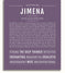 Jimena | Name Art Print – Name Stories