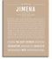Jimena Personalized Name Meaning Art Prints – Name Stories