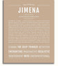 Jimena Personalized Name Meaning Art Prints – Name Stories