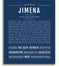 Jimena Personalized Name Meaning Art Prints – Name Stories