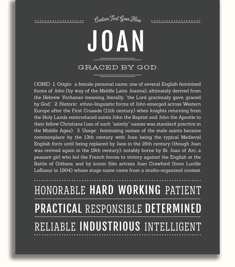 Joan | Name Art Print – Name Stories