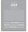 Joan Personalized Name Meaning Art Prints – Name Stories