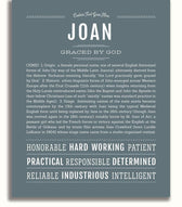 Joan | Name Art Print – Name Stories