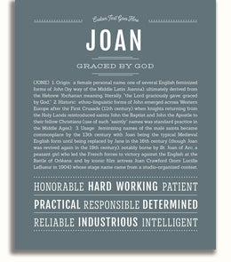 Joan | Name Art Print – Name Stories