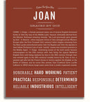 Joan | Name Art Print – Name Stories
