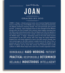Joan | Name Art Print – Name Stories
