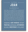 Joan Personalized Name Meaning Art Prints – Name Stories