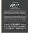 Joana | Name Art Print – Name Stories