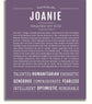 Joanie Personalized Name Meaning Art Prints – Name Stories