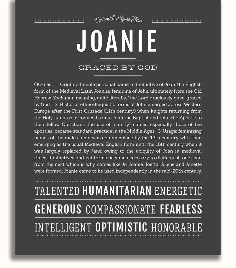 Joanie | Name Art Print – Name Stories