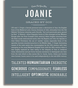 Joanie | Name Art Print – Name Stories