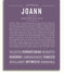 Joann | Name Art Print – Name Stories