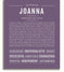 Joanna Personalized Name Meaning Art Prints – Name Stories