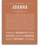 Joanna | Name Art Print – Name Stories