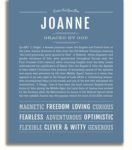 Joanne Personalized Name Meaning Art Prints – Name Stories