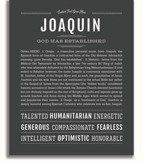 Joaquin | Name Art Print – Name Stories