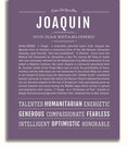 Joaquin Personalized Name Meaning Art Prints – Name Stories